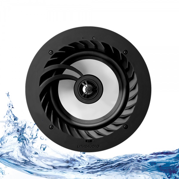 Lithe Audio 6.5" Bluetooth 5 IP44 Rated Bathroom Ceiling Speaker ...